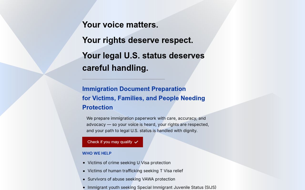 Champion for Victimized Immigrants | Immigration Document Preparation ...